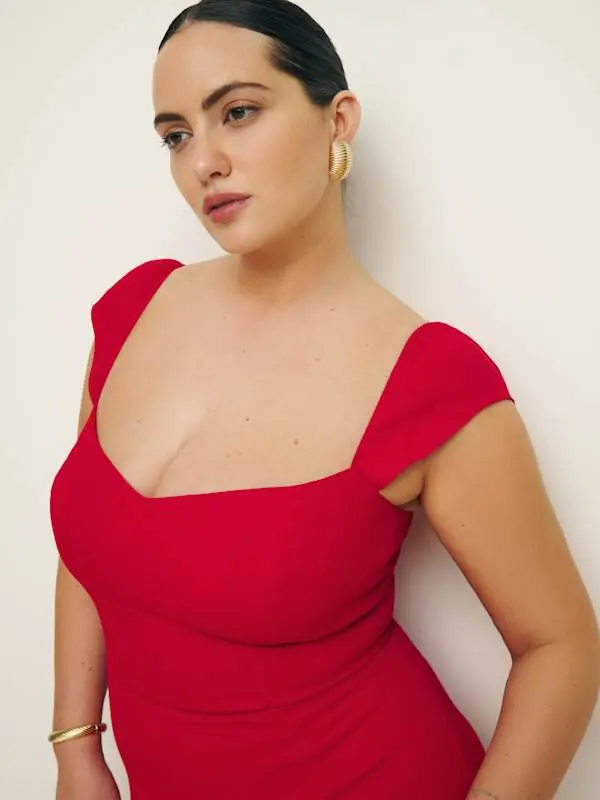 REFORMATION Bryson Midi Dress - Red