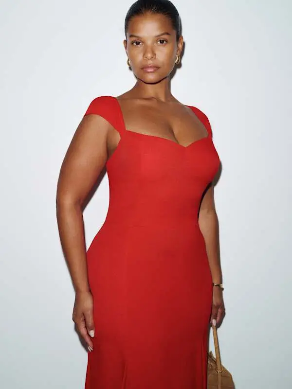 REFORMATION Bryson Midi Dress - Red