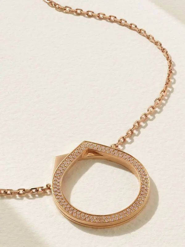 REPOSSI Antifer Rose Diamond Necklace - Gold