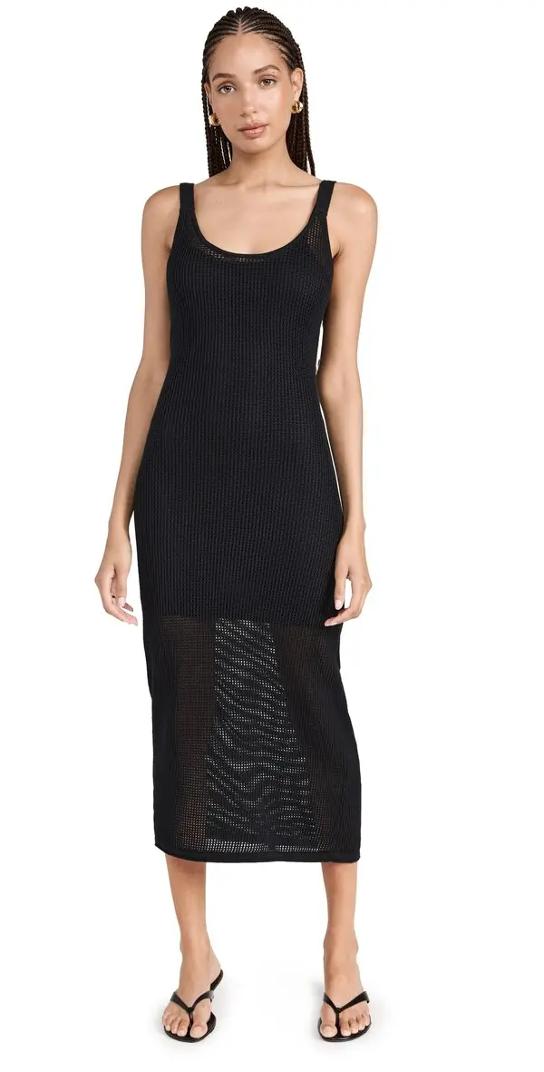 Staud Jessica Knit Dress - Black