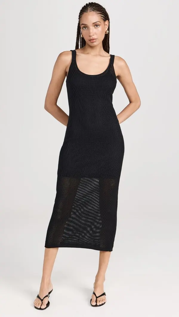 Staud Jessica Knit Dress - Black