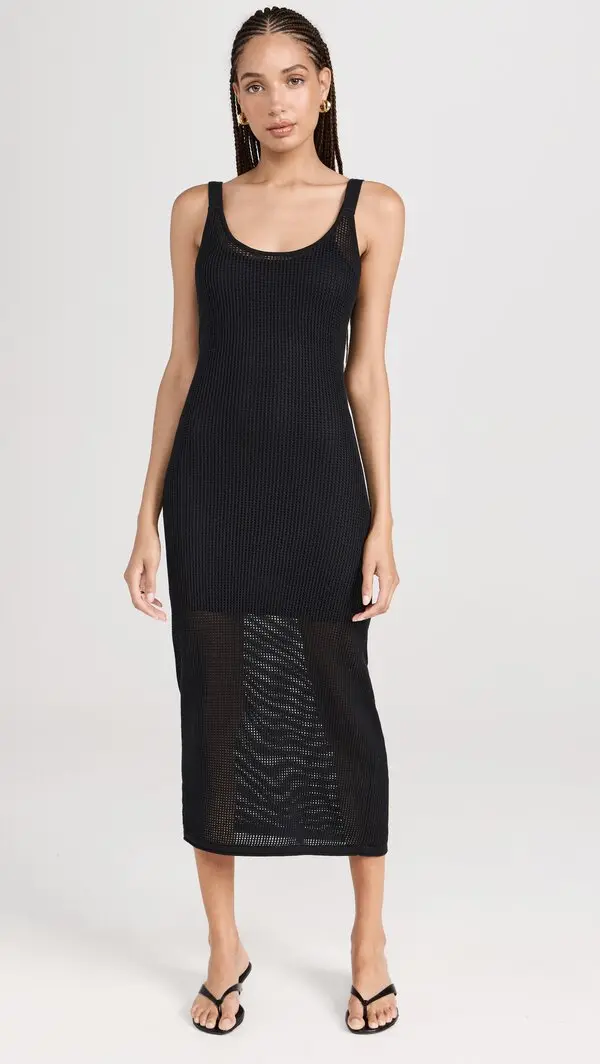 Staud Jessica Knit Dress - Black