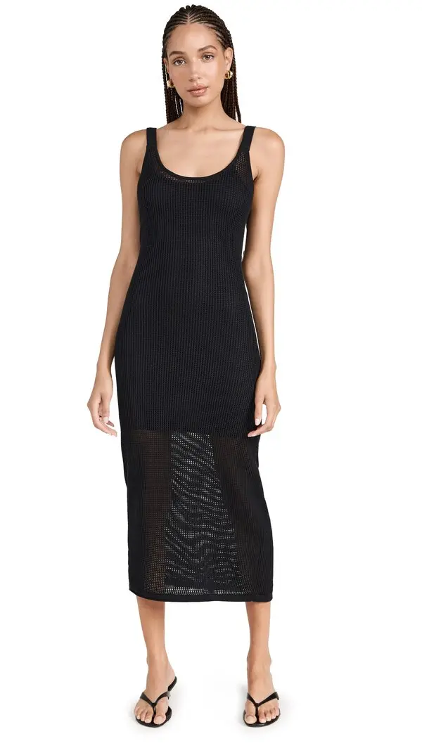 Staud Jessica Knit Dress - Black