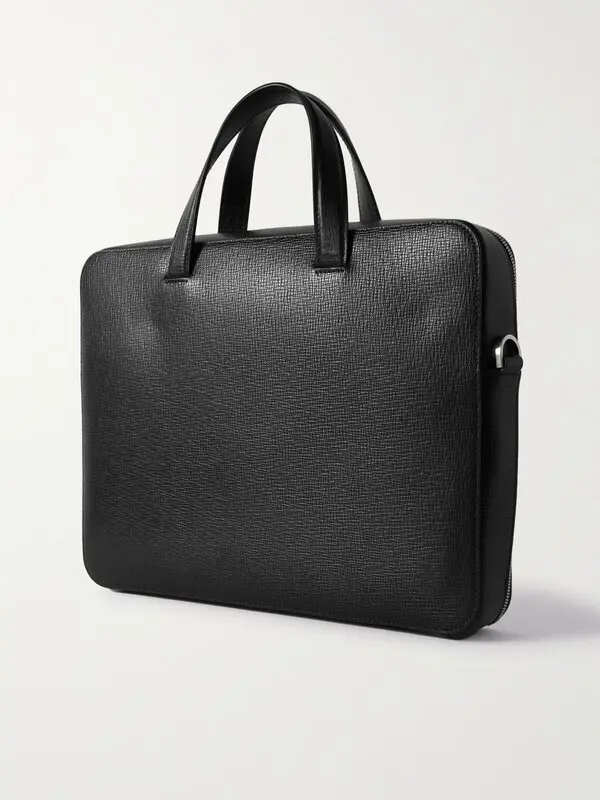 FERRAGAMO Cross-grain Leather Briefcase
