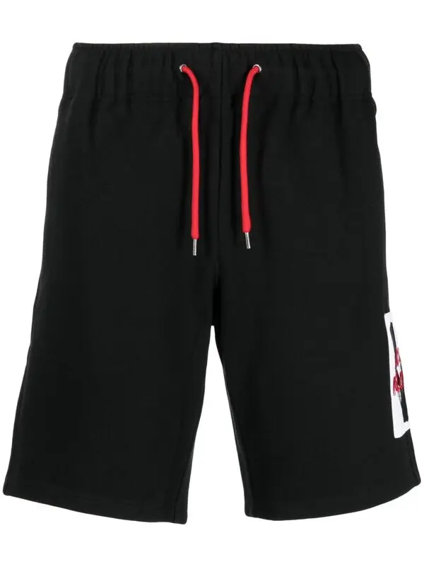 PORTS V Logo-patch Track Shorts - Black