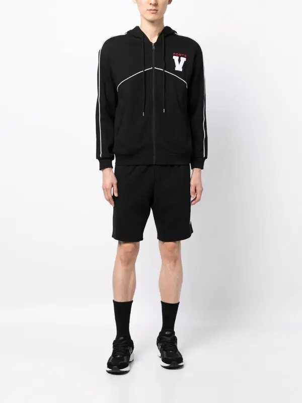 PORTS V Logo-patch Track Shorts - Black