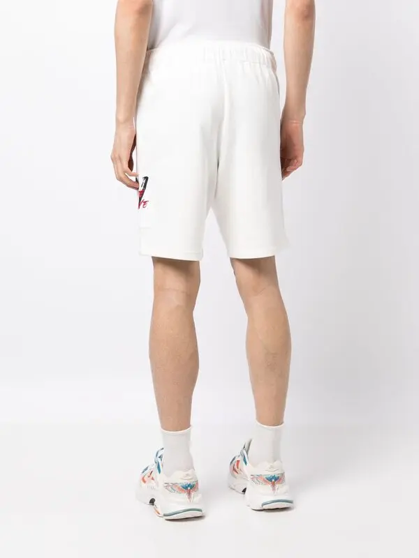 PORTS V Logo-patch Jersey Track Shorts - White