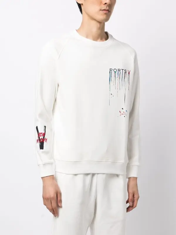 PORTS V Logo-print Sweatshirt - White