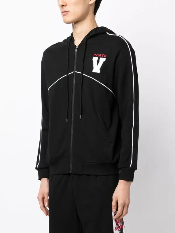 PORTS V Logo-embroidered Drawstring Hoodie