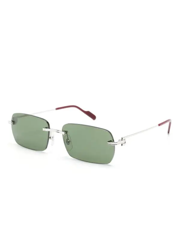 CARTIER Rectangle-frame Tinted Sunglasses