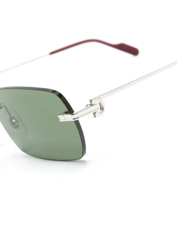 CARTIER Rectangle-frame Tinted Sunglasses