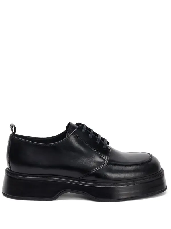 AMI Paris Lace-up Leather Loafers