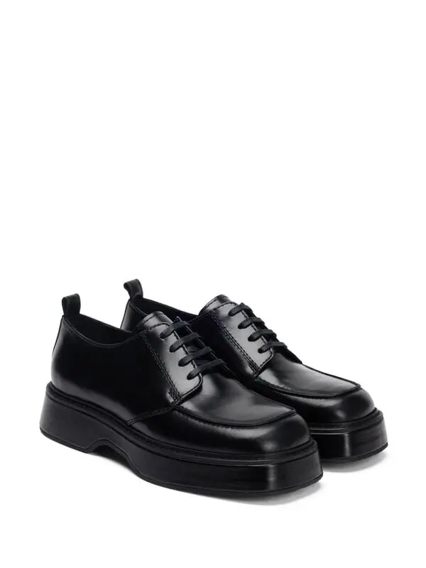 AMI Paris Lace-up Leather Loafers