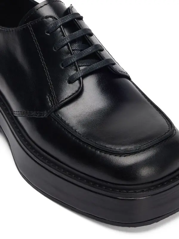 AMI Paris Lace-up Leather Loafers