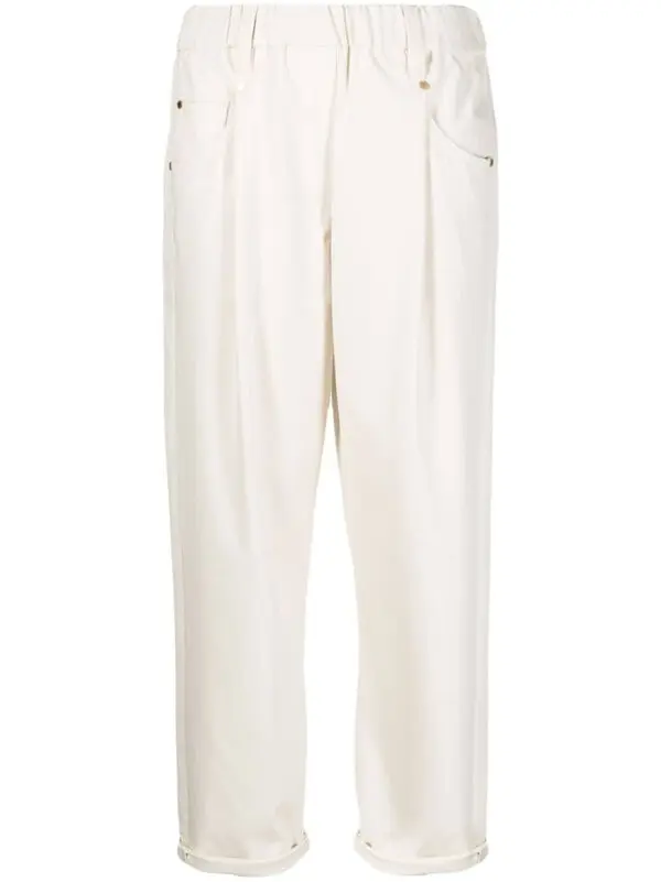 Brunello Cucinelli Straight-leg Cropped Trousers