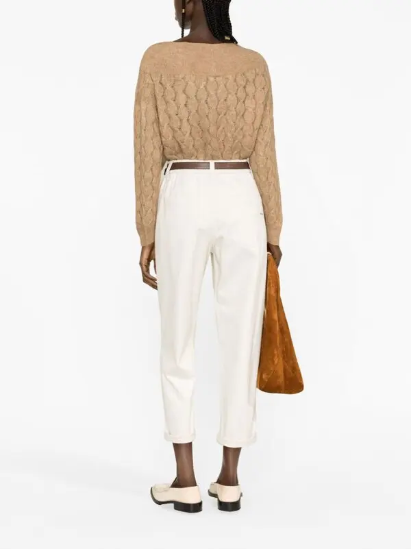 Brunello Cucinelli Straight-leg Cropped Trousers
