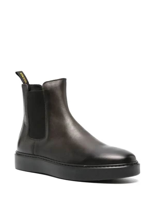 DOUCAL'S Leather Chelsea Boots - Grey