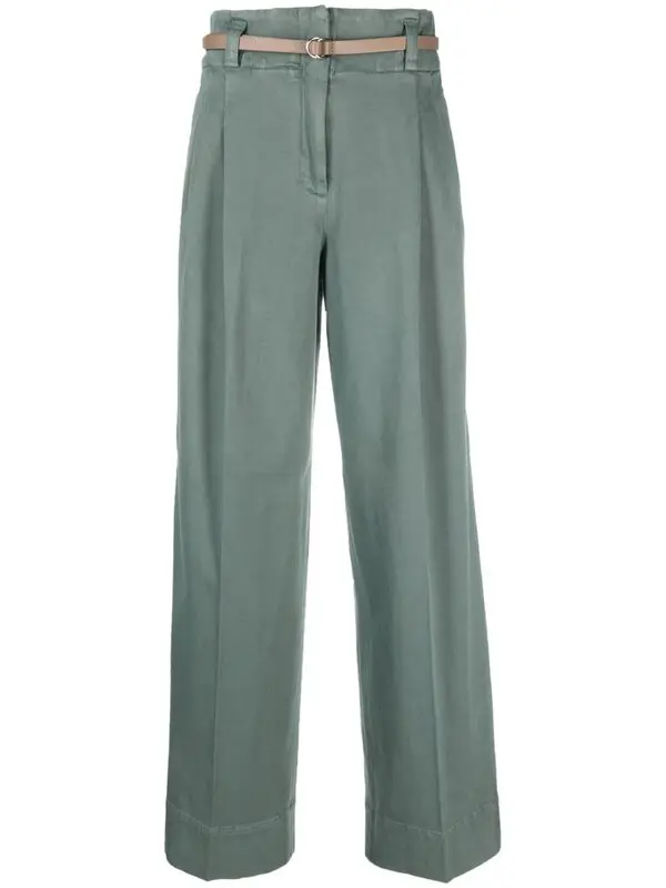 Peserico High-waisted Wide-leg Trousers