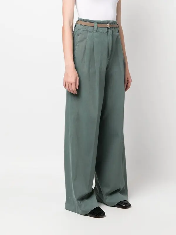 Peserico High-waisted Wide-leg Trousers