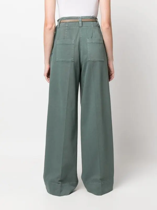 Peserico High-waisted Wide-leg Trousers