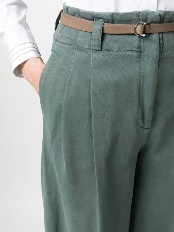 Peserico High-waisted Wide-leg Trousers