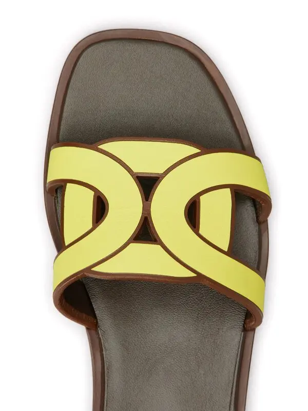 TOD'S Leather Logo Sandals
