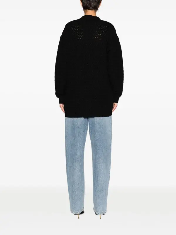 Giuseppe Di Morabito Open-knit Merino-cashmere Jumper - Black