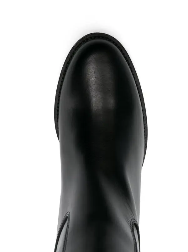 VIA ROMA 15 V-plaque Leather Boots