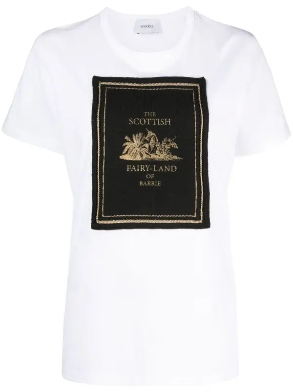 BARRIE Logo-patch Cotton T-shirt