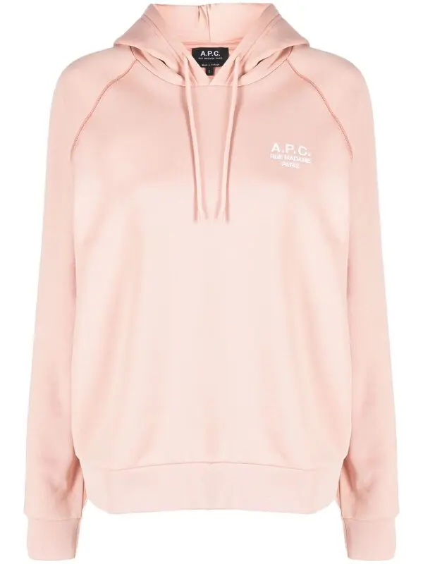 A.p.c. Logo-ebroidered Cotton Hoodie
