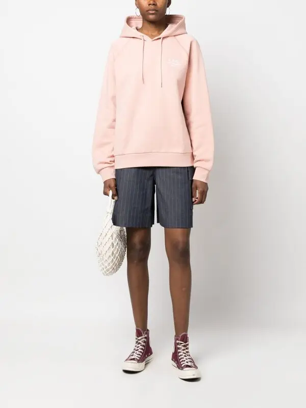 A.p.c. Logo-ebroidered Cotton Hoodie