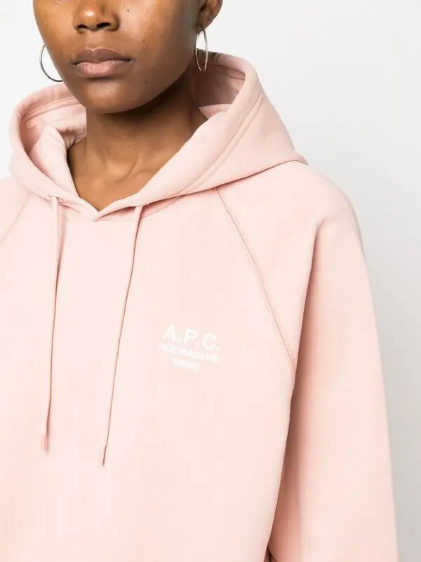 A.p.c. Logo-ebroidered Cotton Hoodie