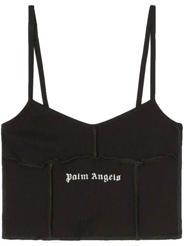 Palm Angels Logo-print Crop Top