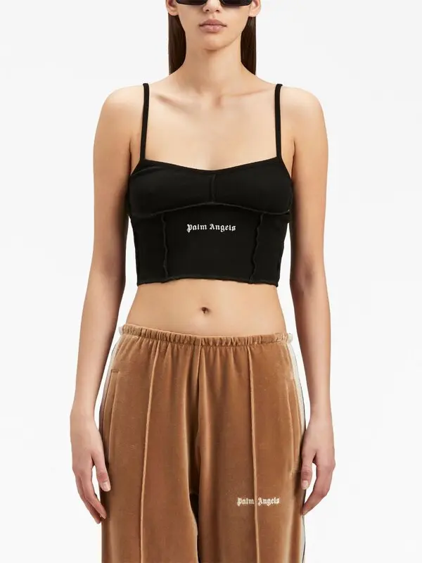 Palm Angels Logo-print Crop Top