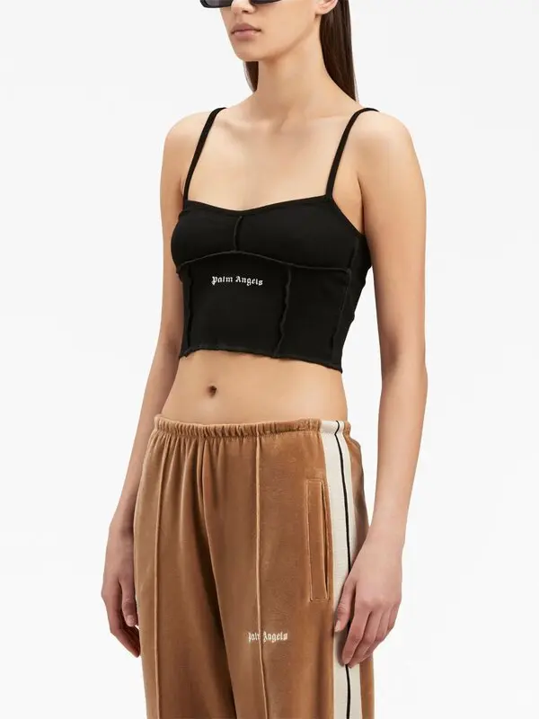 Palm Angels Logo-print Crop Top
