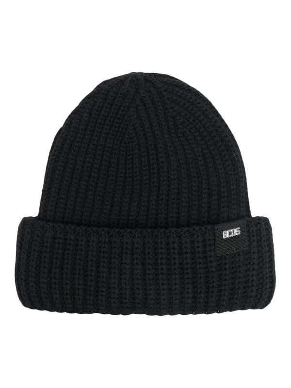 Gcds Giuly Logo-patch Beanie - Black