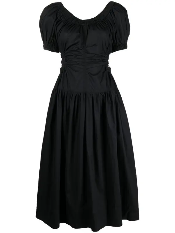 Ulla Johnson Golda Gathered Cut-out Dress - Black