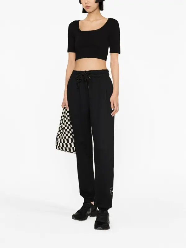 Adidas By Stella McCartney Logo-print Track Pants - Black