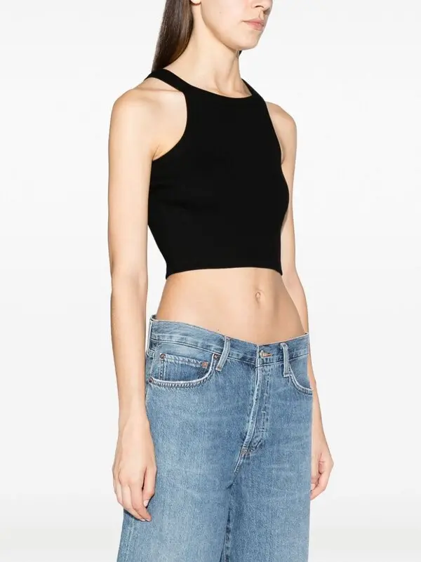Closed Ribbed-knit Tank Top