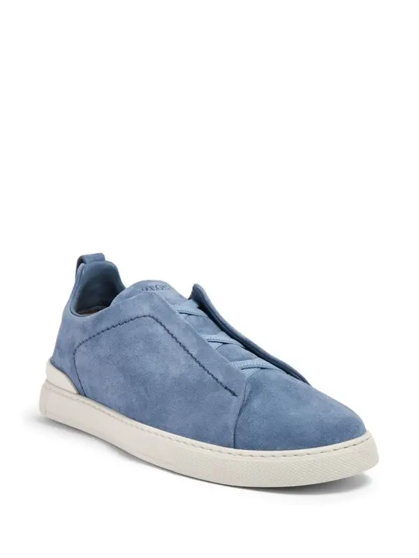 Zegna Round-toe Suede Sneakers