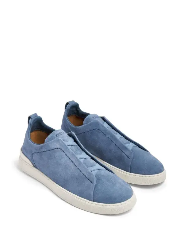 Zegna Round-toe Suede Sneakers