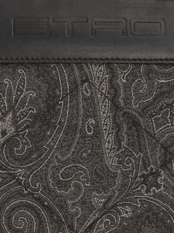 Etro Pegaso-motif Paisley-print Backpack - Black