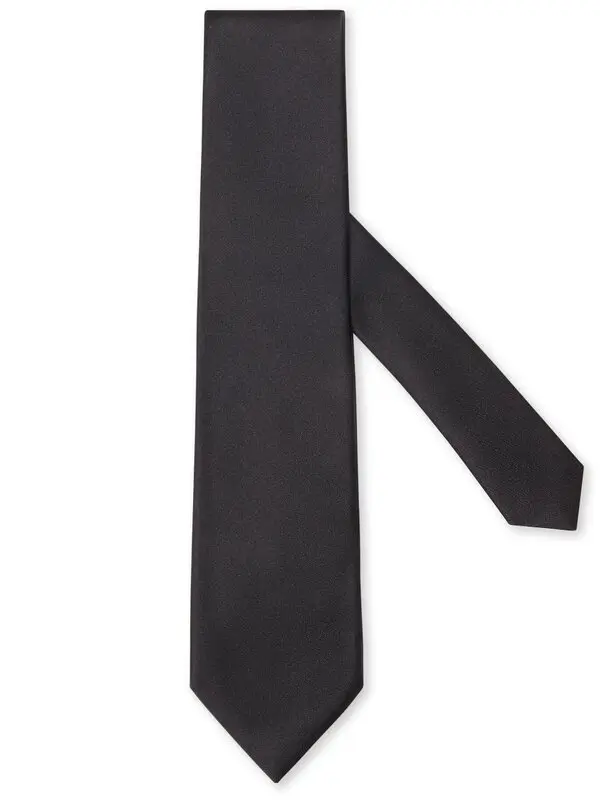 Zegna Mulberry Silk Tie - Black