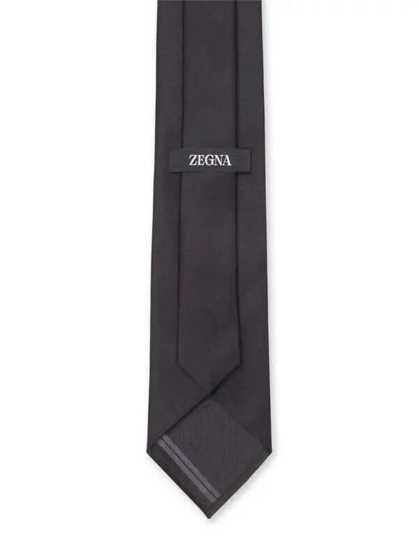 Zegna Mulberry Silk Tie - Black
