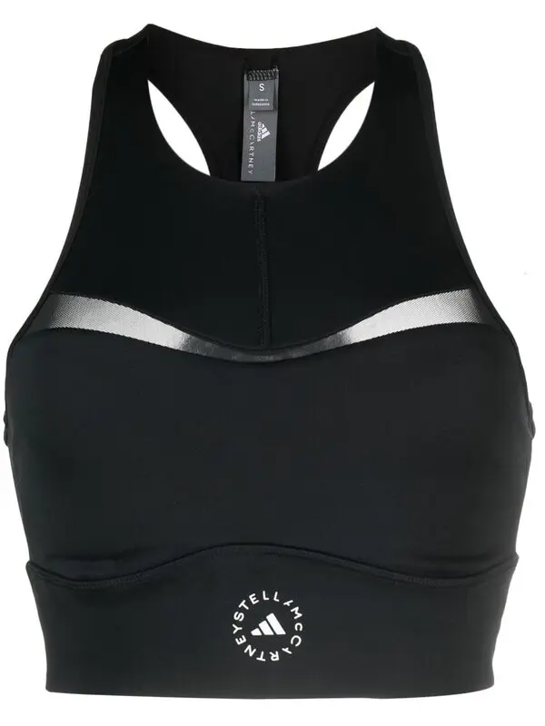 Adidas By Stella McCartney Training Logo-print Cropped Top
