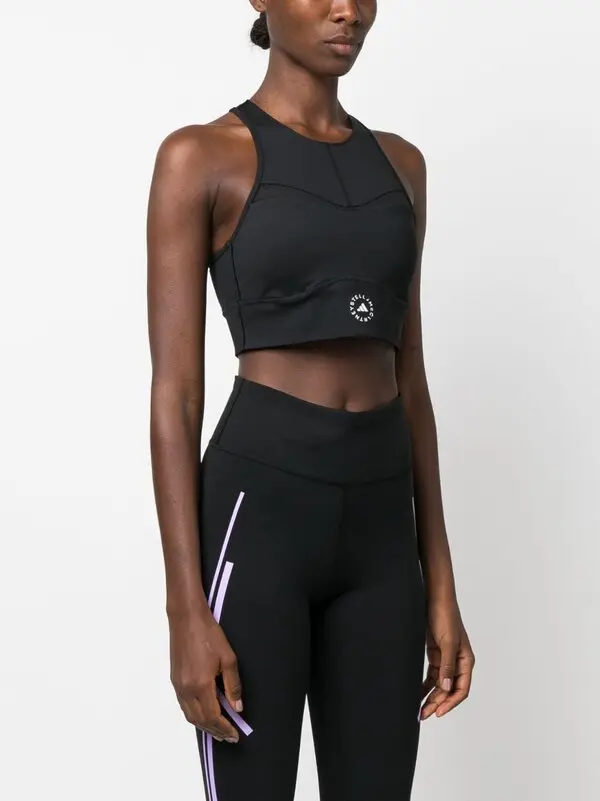 Adidas By Stella McCartney Training Logo-print Cropped Top