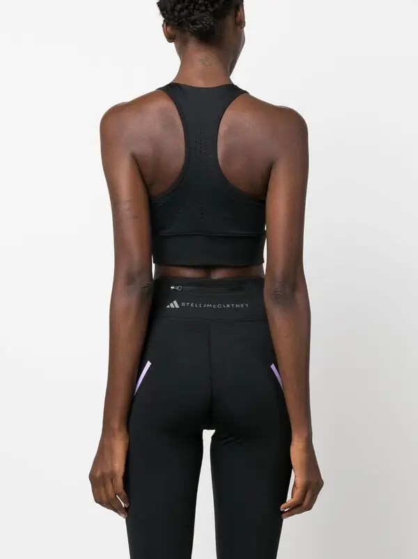 Adidas By Stella McCartney Training Logo-print Cropped Top