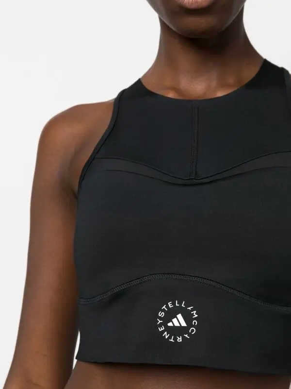 Adidas By Stella McCartney Training Logo-print Cropped Top