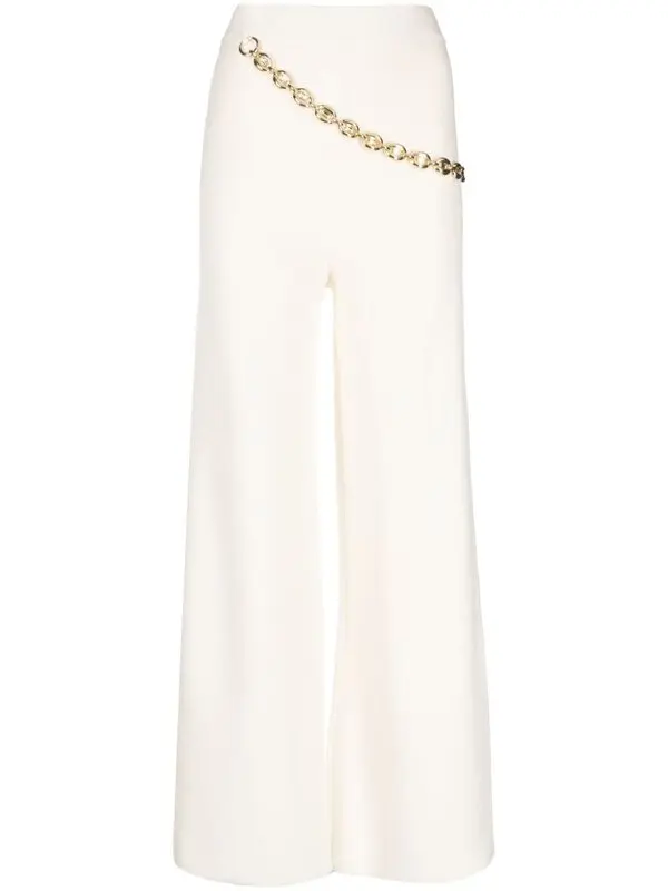 Rabanne Chainmail-detail Trousers - White