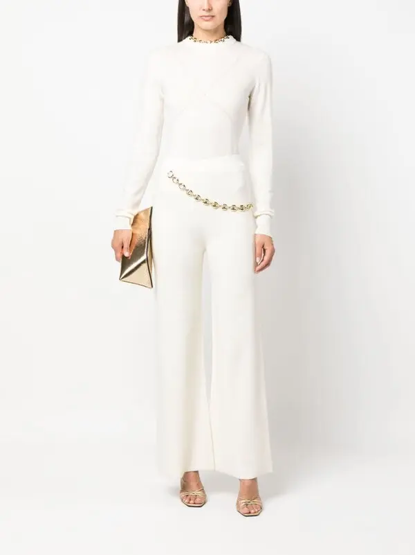 Rabanne Chainmail-detail Trousers - White